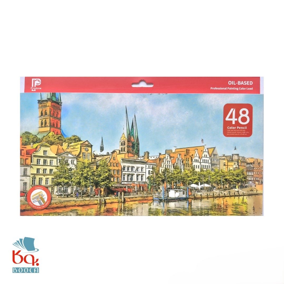 مدادرنگی 48 رنگ پرودون جعبه مقوایی (Prodone) قرمز - فروشگاه بوکا